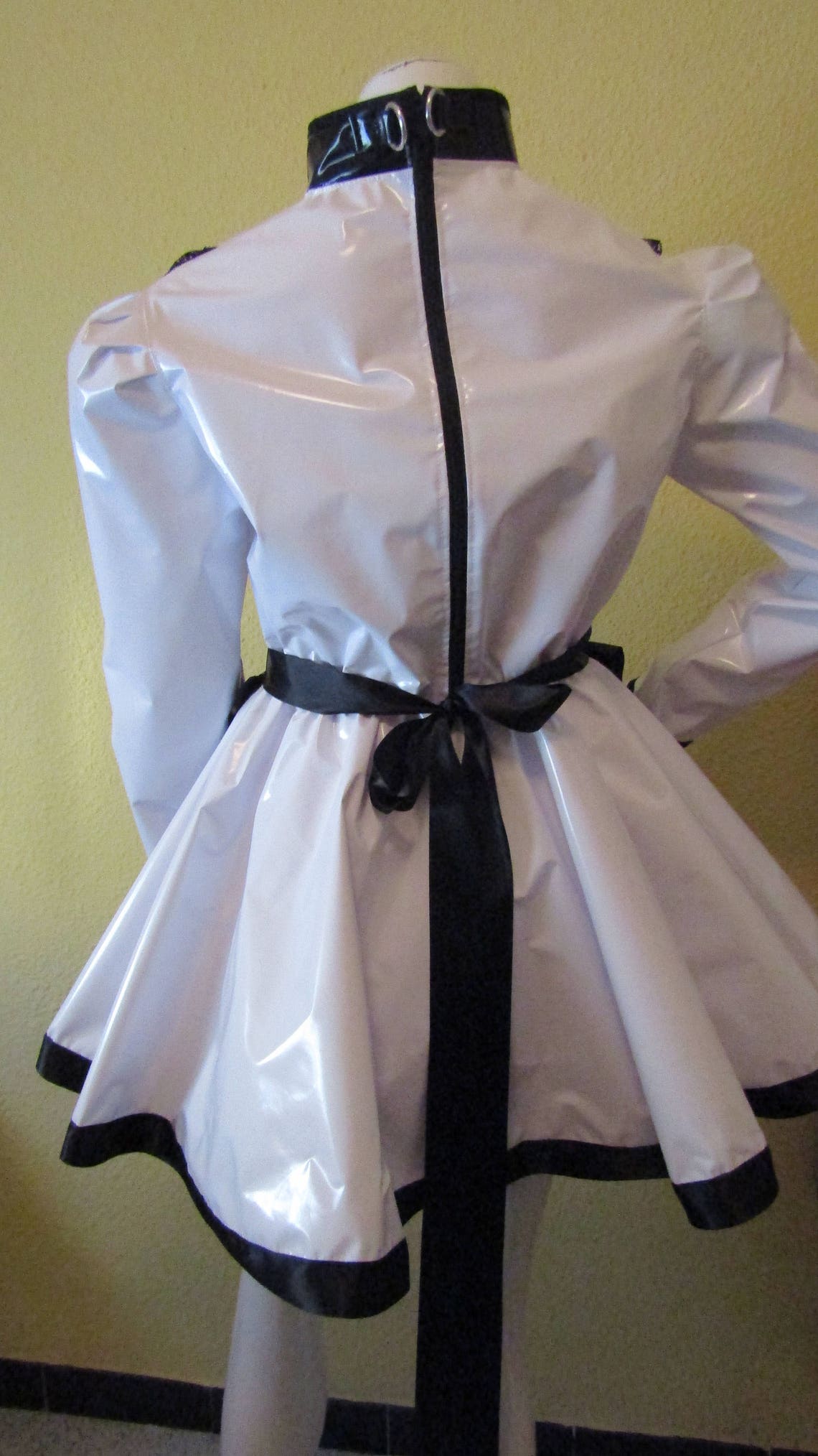 PVC Unisex Lockable Maids Dress. Black White or Pink | Etsy