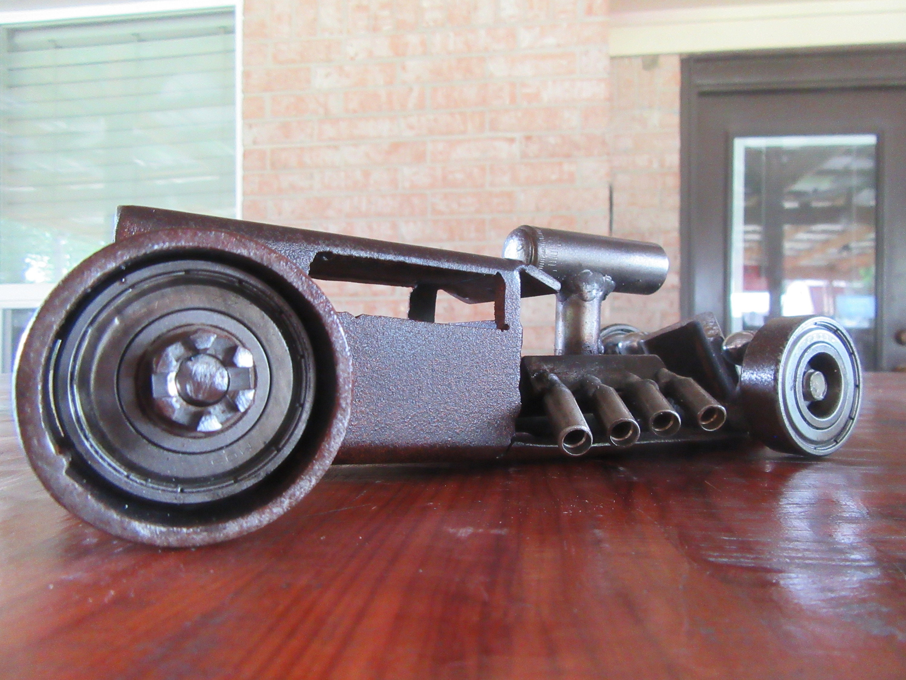 Hot Rod Metal Car Sculpture-Welded Rat Rod-Rat Fink Metal | Etsy