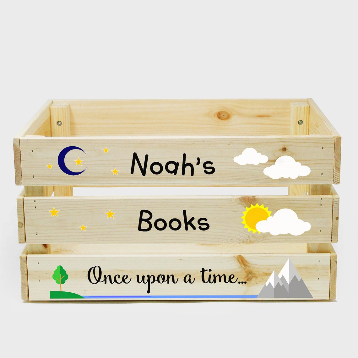 Personalised Wooden Story Book Box For Kids BOY GIRL Childrens | Etsy