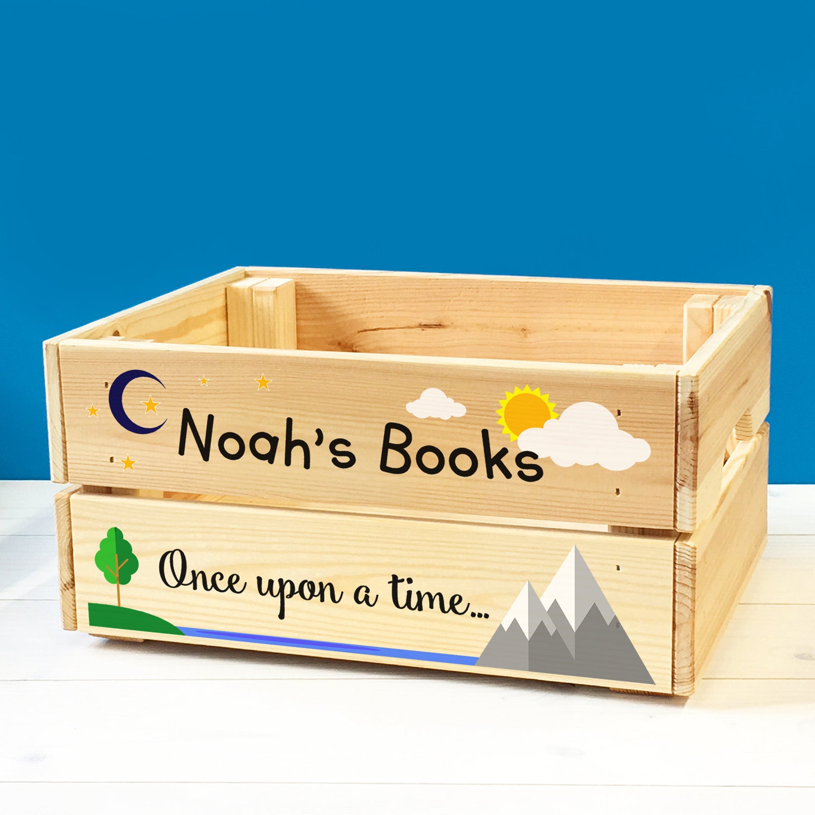 Personalised Wooden Story Book Box For Kids BOY GIRL Childrens | Etsy