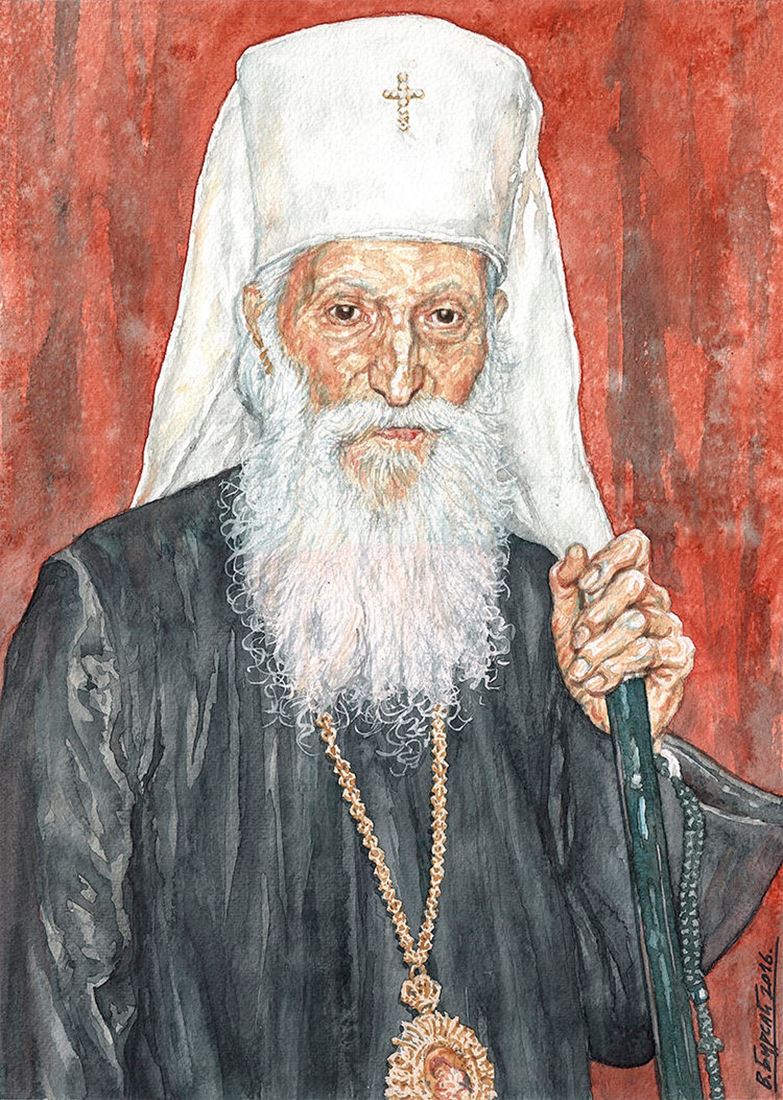 Serbian Patriarch Pavle Patrijarh srpski Pavle print | Etsy