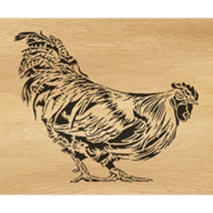 113-rooster Scroll saw pattern pdf jpg dxf svg eps | Etsy