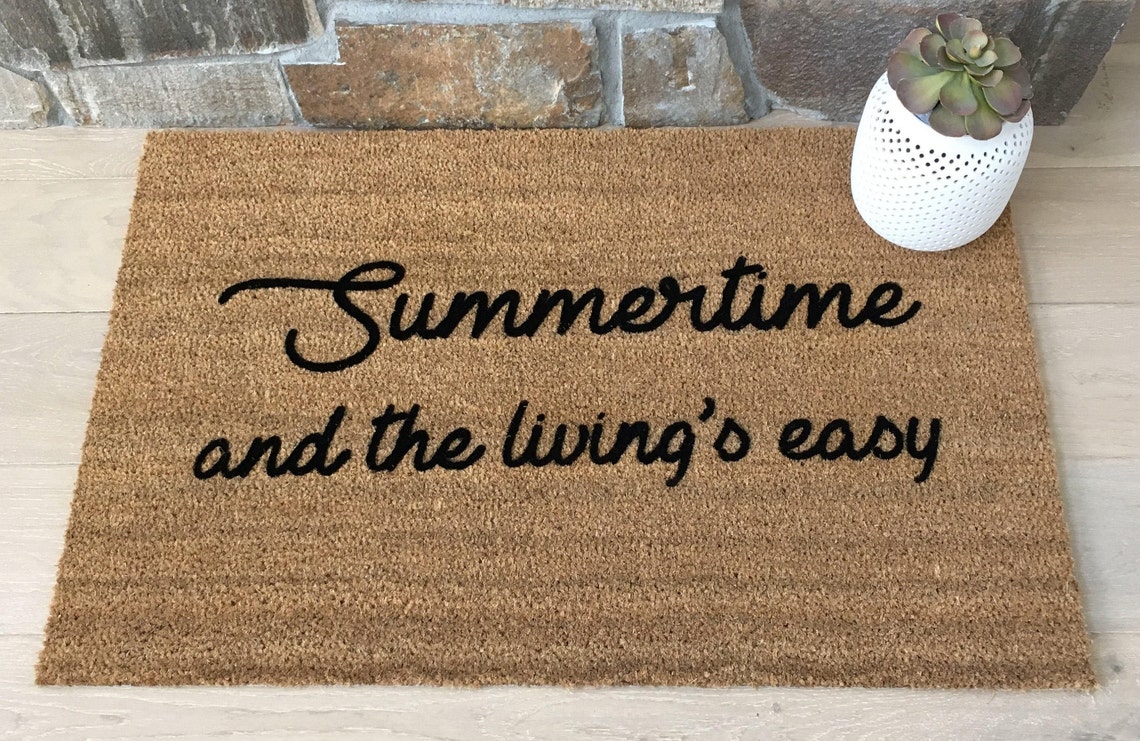 Summertime Doormat Custom Doormat Custom Welcome Mat | Etsy