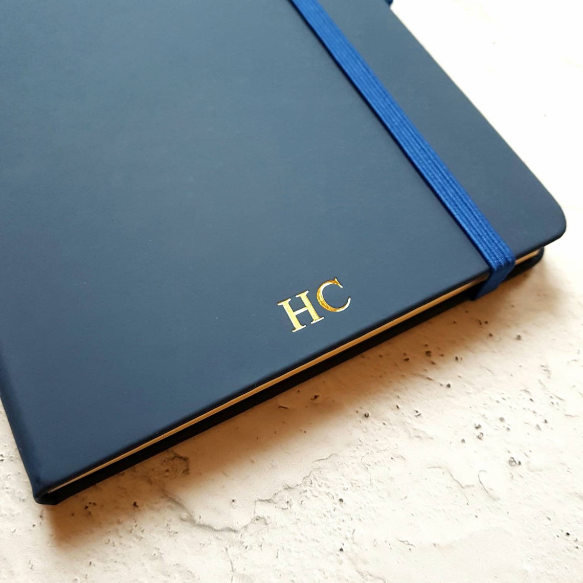 Personalised Notebook Navy Blue Lined A5 Luxury Journal. | Etsy