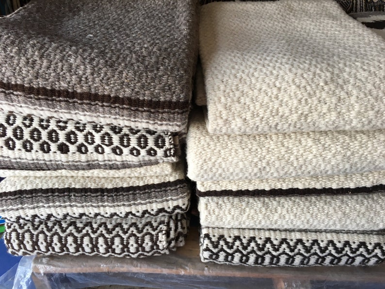 Cobija de lana 100% matrimonial mexicana | Etsy