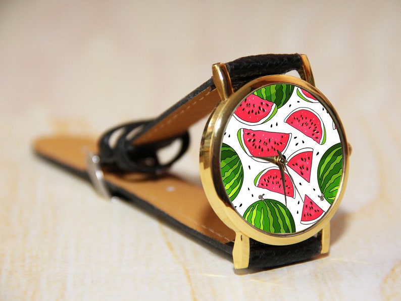 Watermelon watches women's watch men's watches red | Etsy