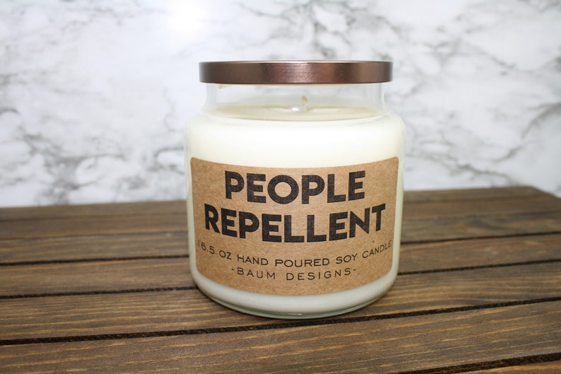 People Repellent Soy Candle Funny 16.5 oz. Large Hand Poured | Etsy