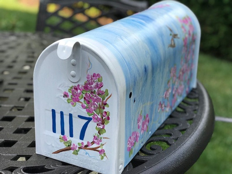 Hand Painted Abstract Mallard Duck Mailbox Whimsical And | Etsy