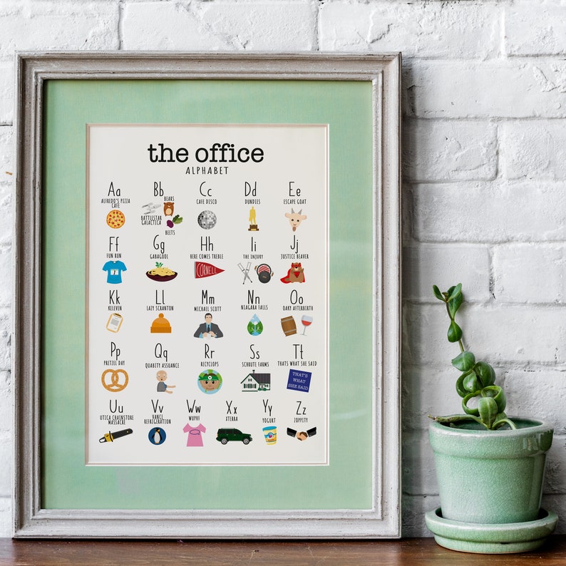 The Office Alphabet The Office TV SHOW Art Poster Print | Etsy