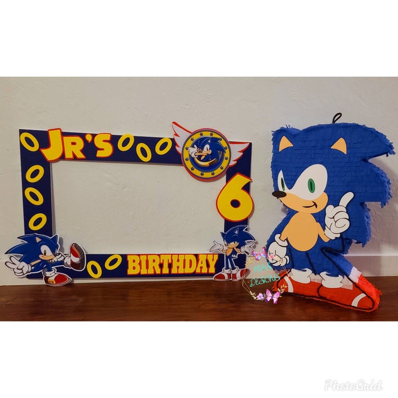 Sonic The Hedgehog Photo Prop Frame Sonic Props Sonic Etsy