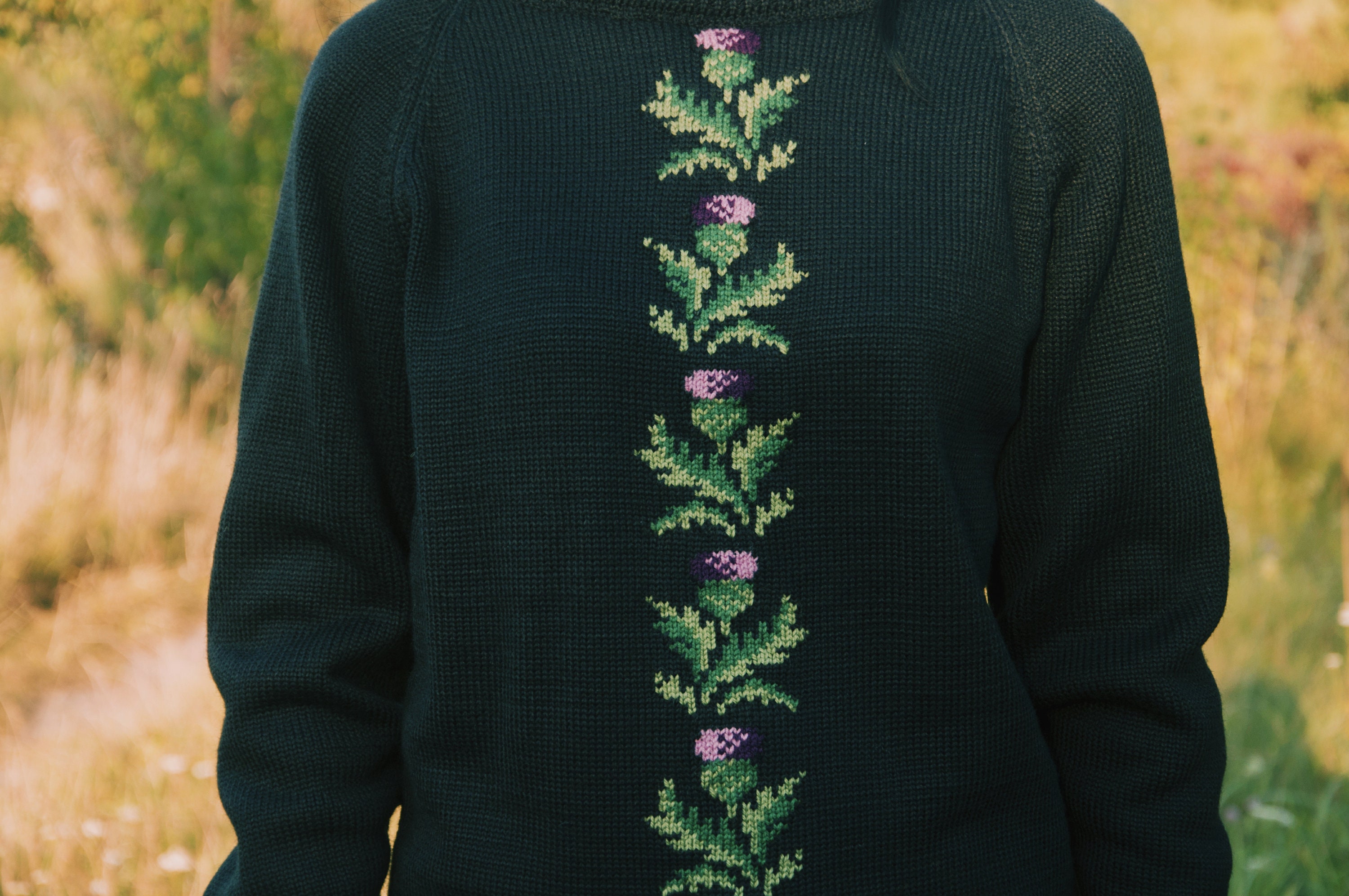 Thistle sweater Scottish pullover Celtic knitted sweater | Etsy