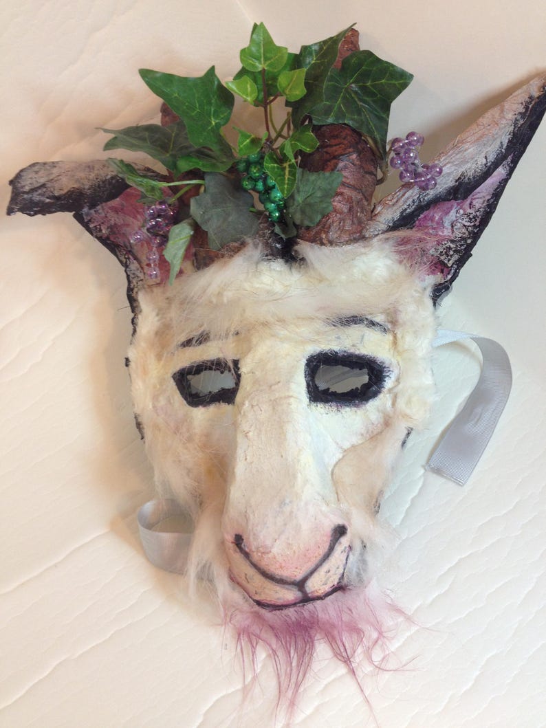 Goat Mask Satyr Cosplay Costume Pagan Wine God Pan Bacchus | Etsy