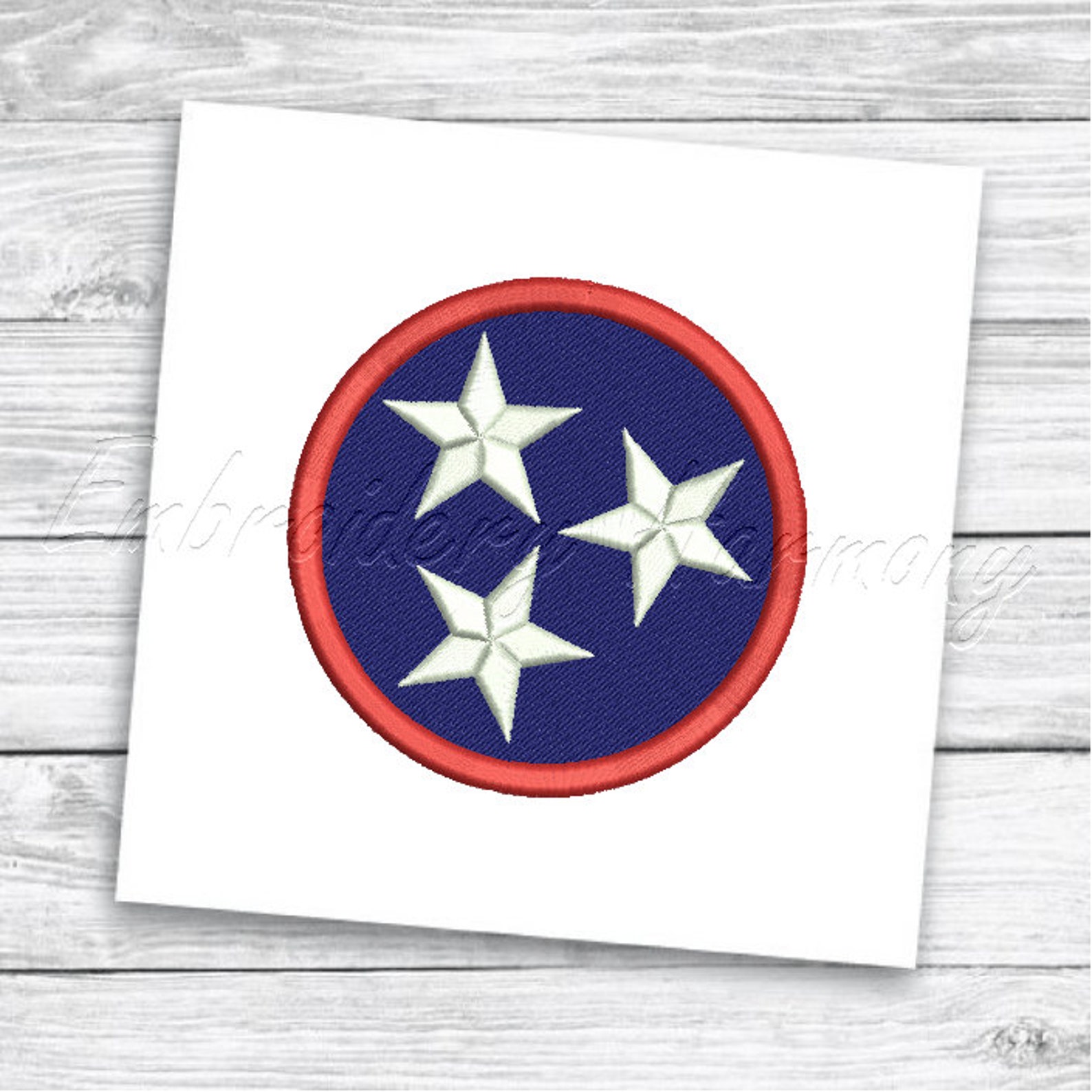 Tennessee Tristar flag embroidery design 8 SIZES machine | Etsy