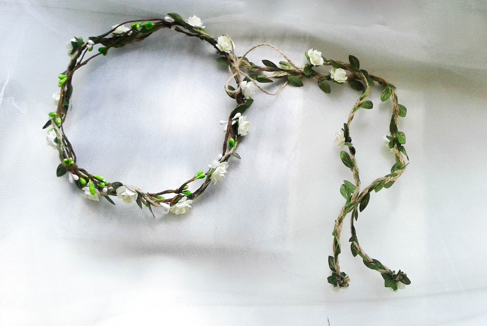 Flower Crown Wedding Flower Girl Crown Floral Headband | Etsy