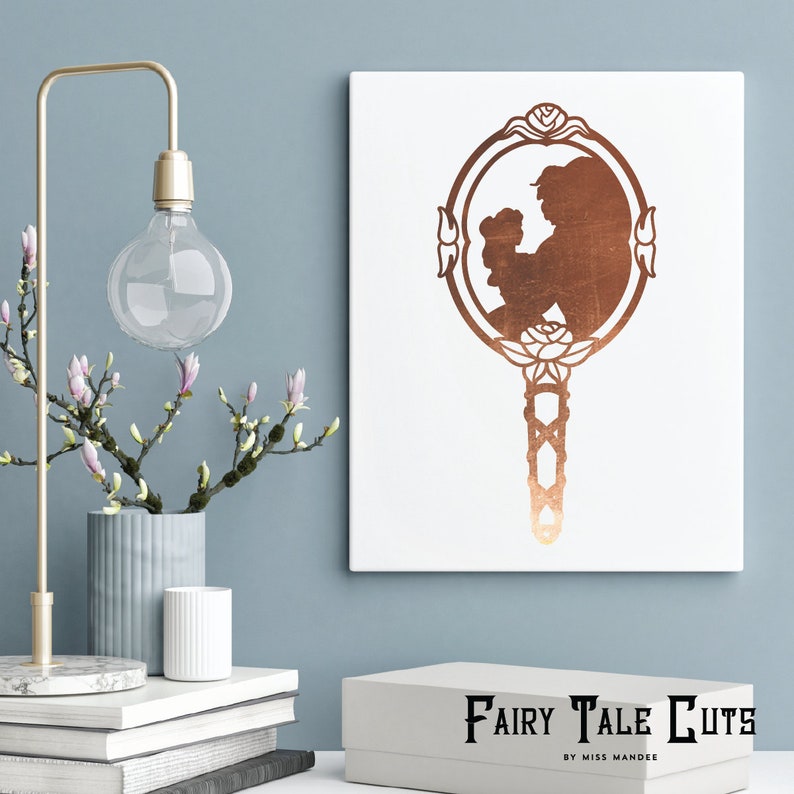 Beauty and the Beast Inspired Enchanted Mirror Cut File Design | Etsy