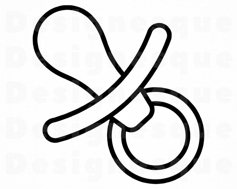 Pacifier Outline SVG Baby SVG Baby Shower SVG Pacifier | Etsy