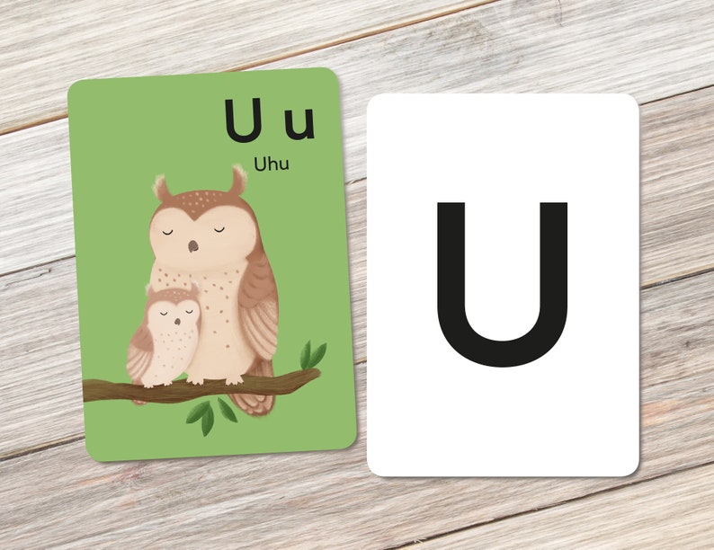 Tier Alphabet: U wie Uhu | Etsy