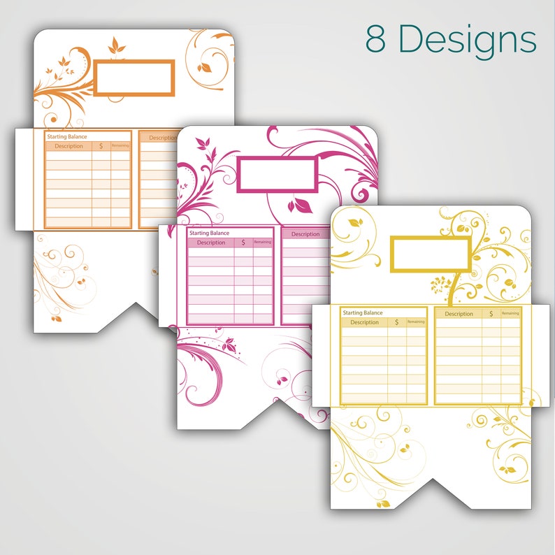 Cash Envelopes Set of 8 Cash Envelope System Cute Cash | Etsy