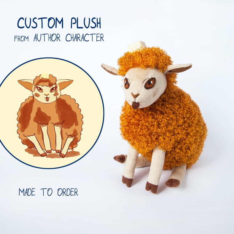 Plushie from author character Commission toy from book cartoon | Etsy