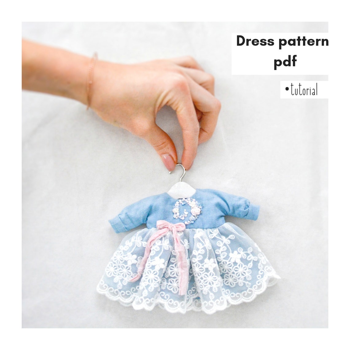 Pattern clothes for dolls Dress pattern pdf Rag doll pdf Dress | Etsy