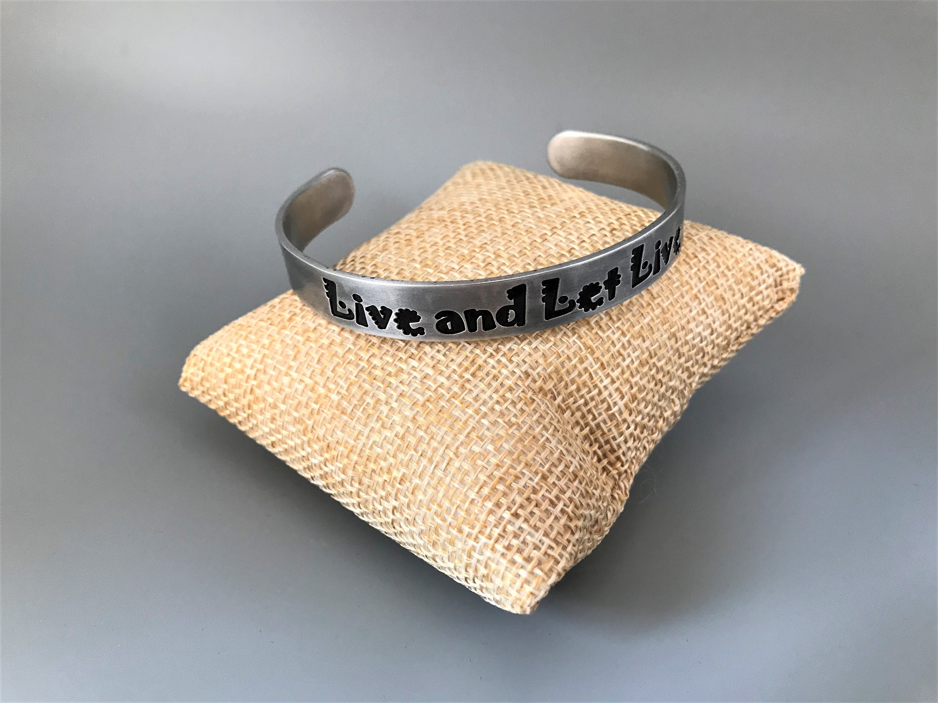 Live and Let Live Recovery Bracelet Cuff Bangle Sobriety | Etsy