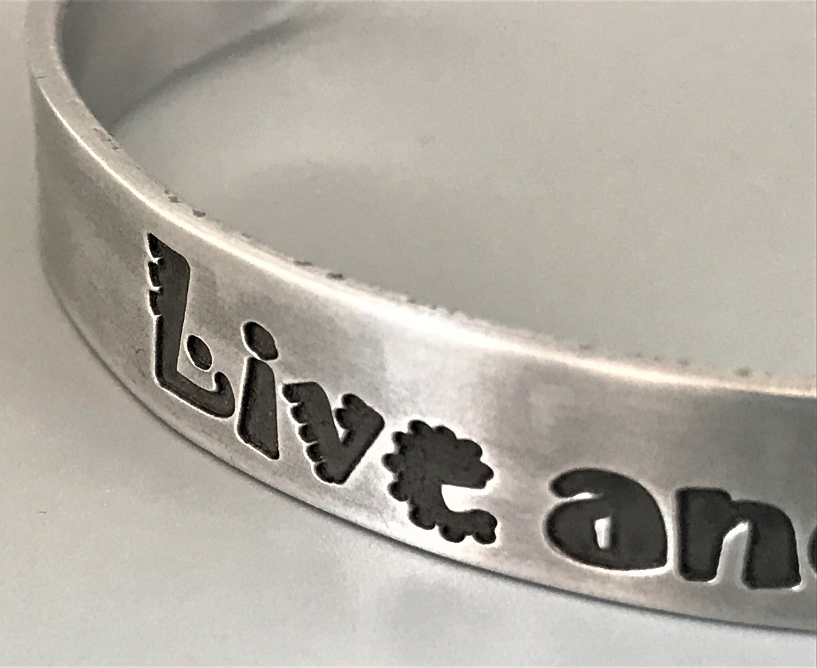 Live and Let Live Recovery Bracelet Cuff Bangle Sobriety | Etsy