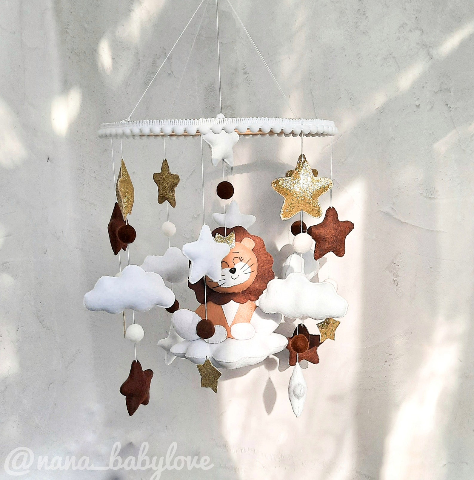 Crib mobile boy Baby mobile boy Crib mobile lion Nursery decor | Etsy