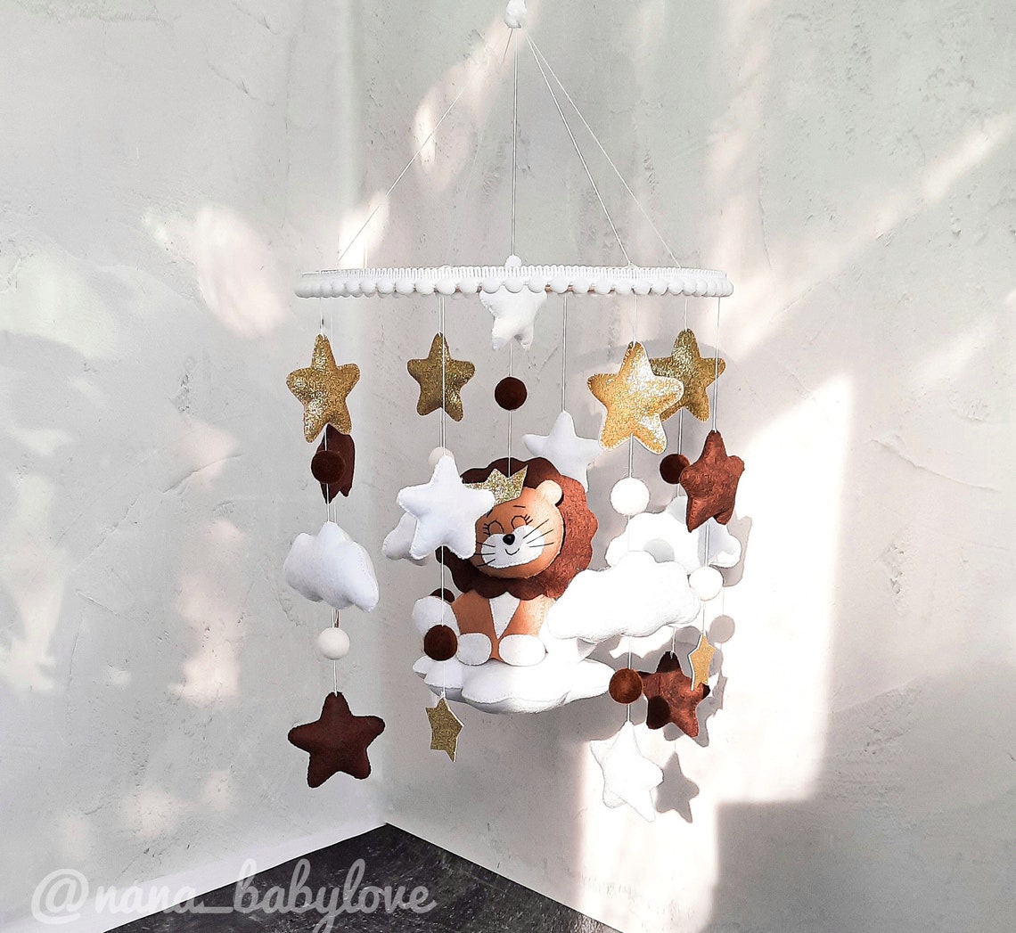 Crib mobile boy Baby mobile boy Crib mobile lion Nursery decor | Etsy