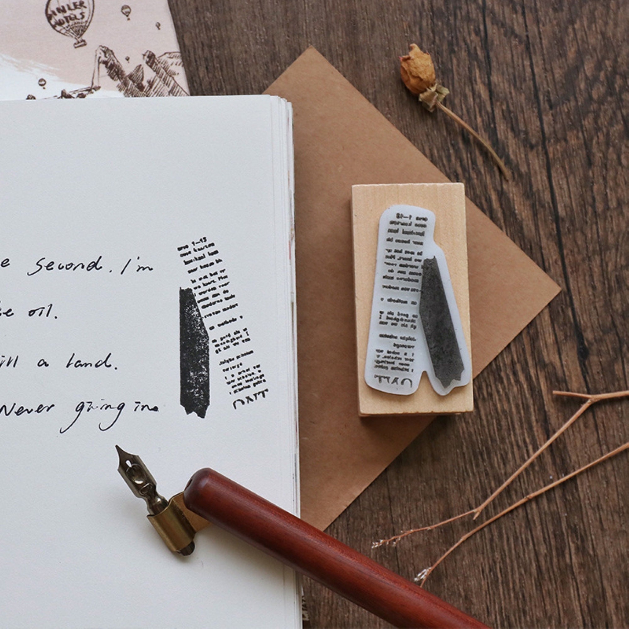 8 Styles Vintage Rubber Stamp Geometry Ruler DIY Planner | Etsy