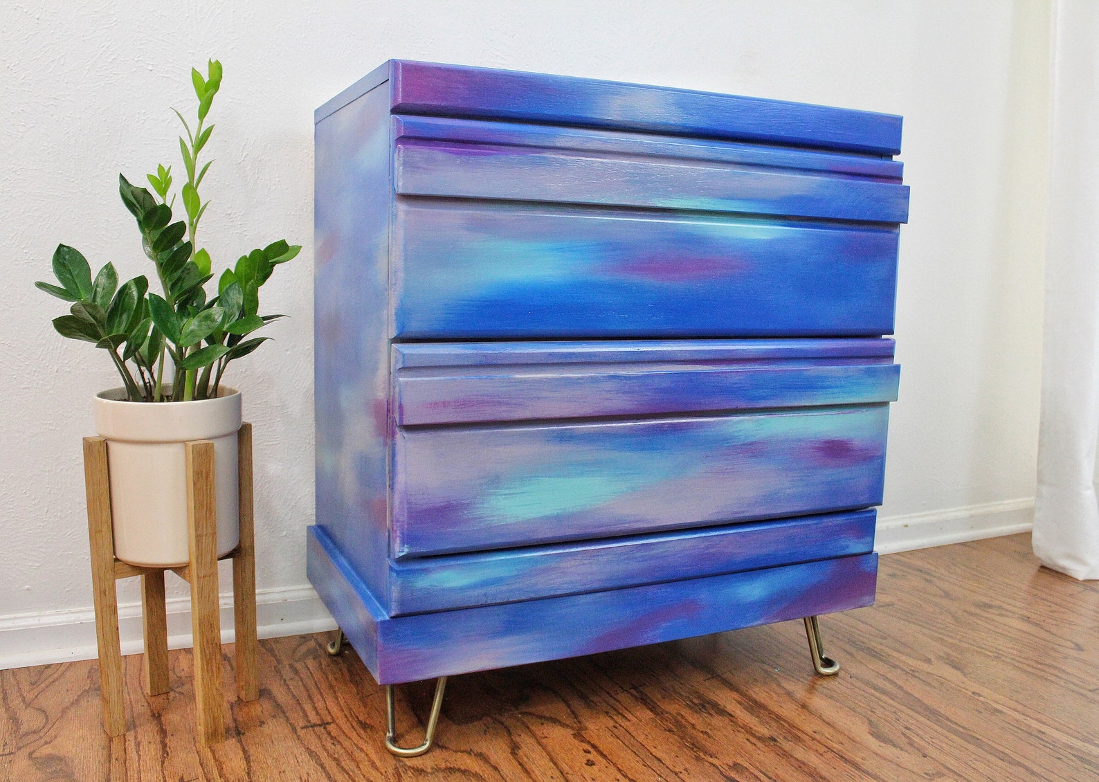 Midnight Sky Blue Night Stand Etsy