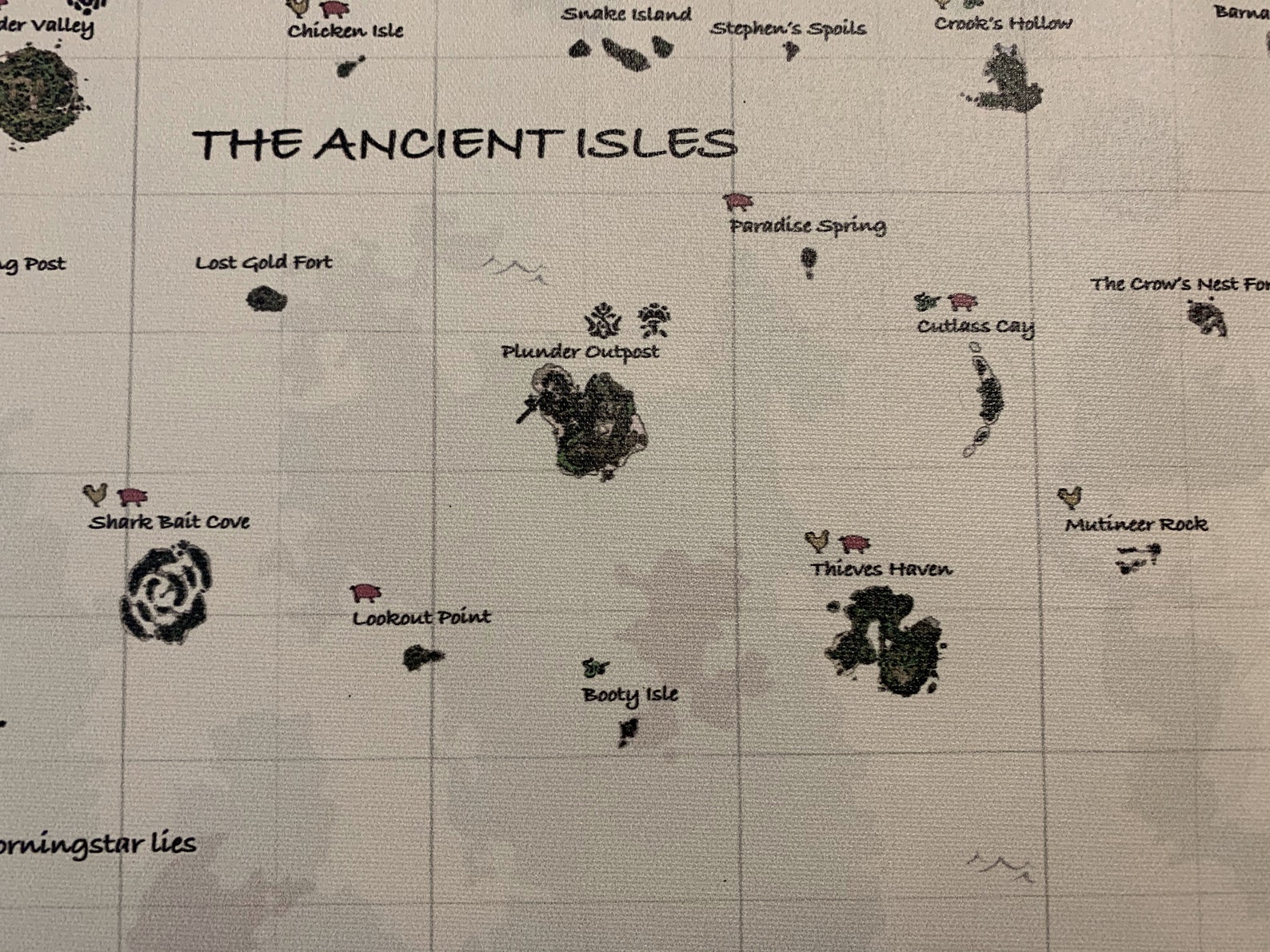 Sea of Thieves Map High Quality Canvas Fabric Print | Etsy