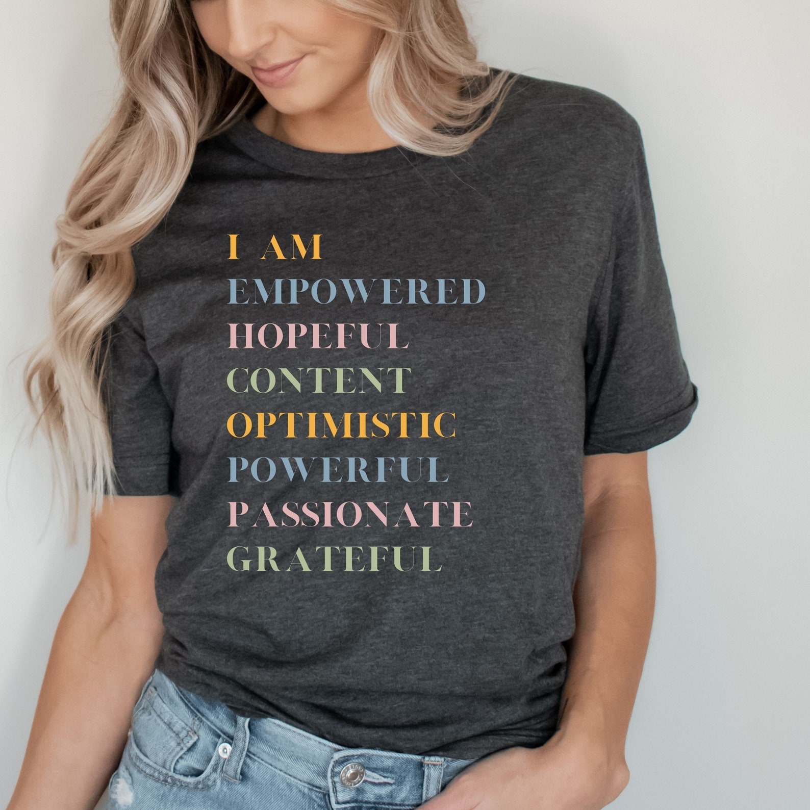 Affirmation T Shirt Positive Message Shirt Empowered Women Etsy