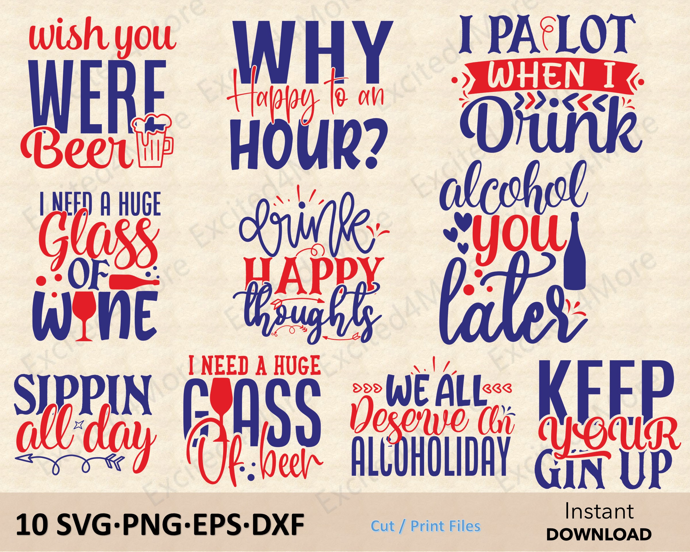 Happy hour svg bundle happy hour svg beer svg wine svg | Etsy