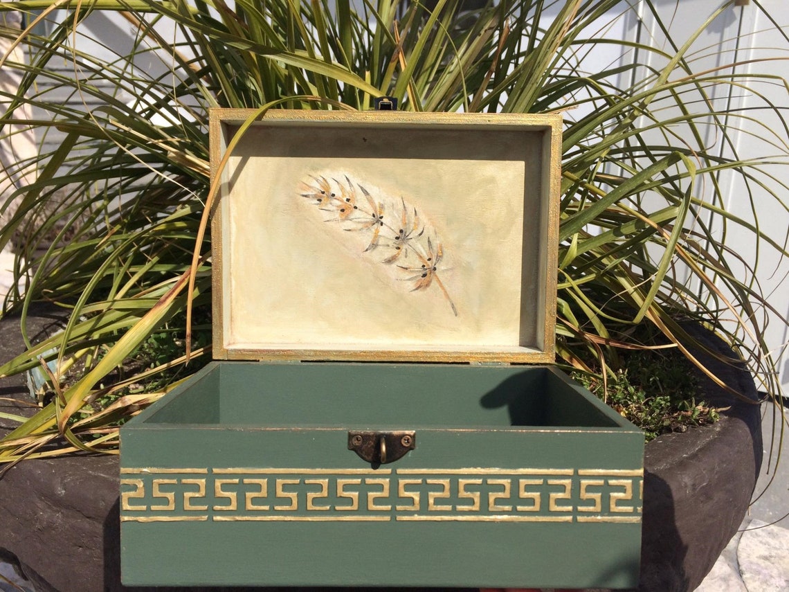 Ancient Greek Box/Greek Pattern/Olive Wreaths of Ancient | Etsy