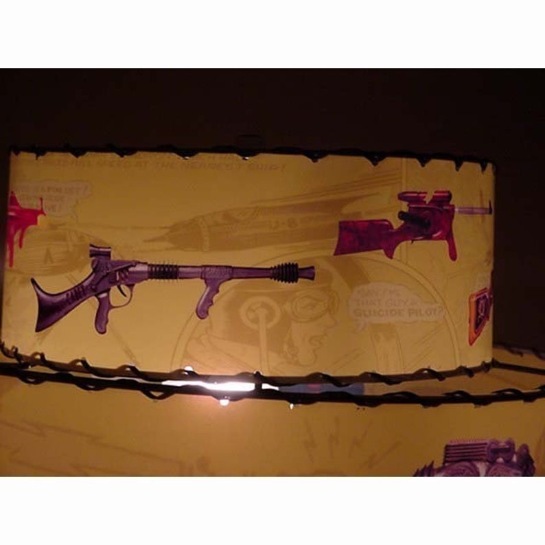 Vintage Retro Pop Ray Gun Double Decker Lamp Shade | Etsy