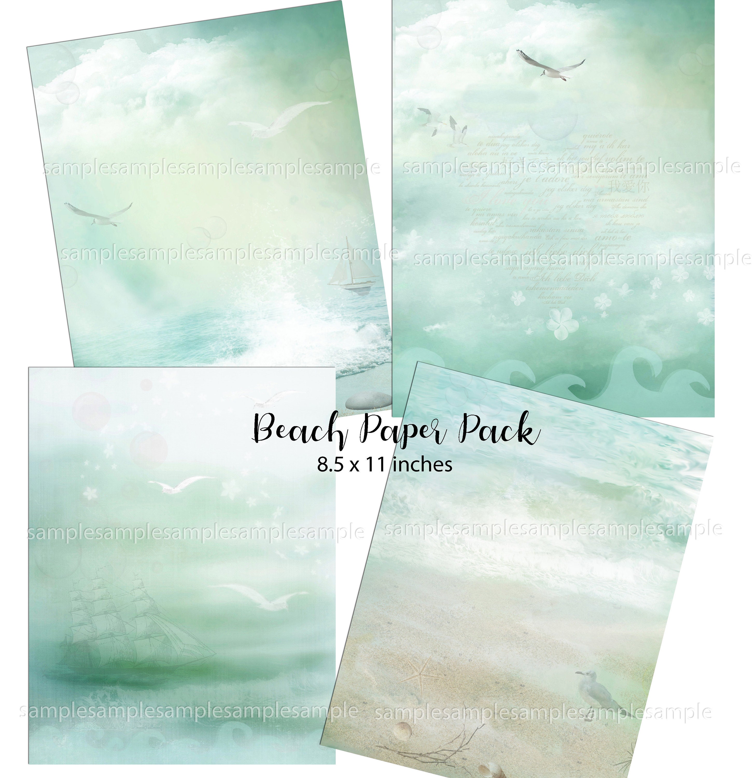 Printable Paper Beach Theme