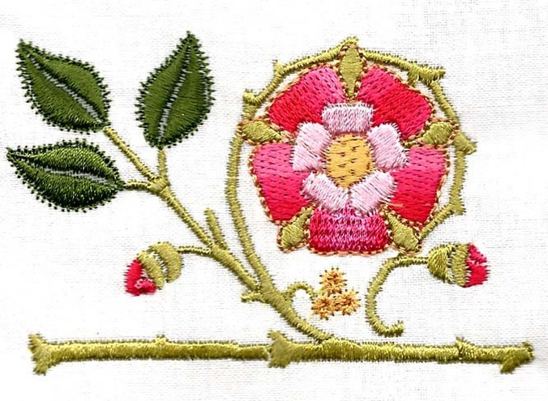 TUDOR ROSE BORDERS Machine embroidery Designs | Etsy