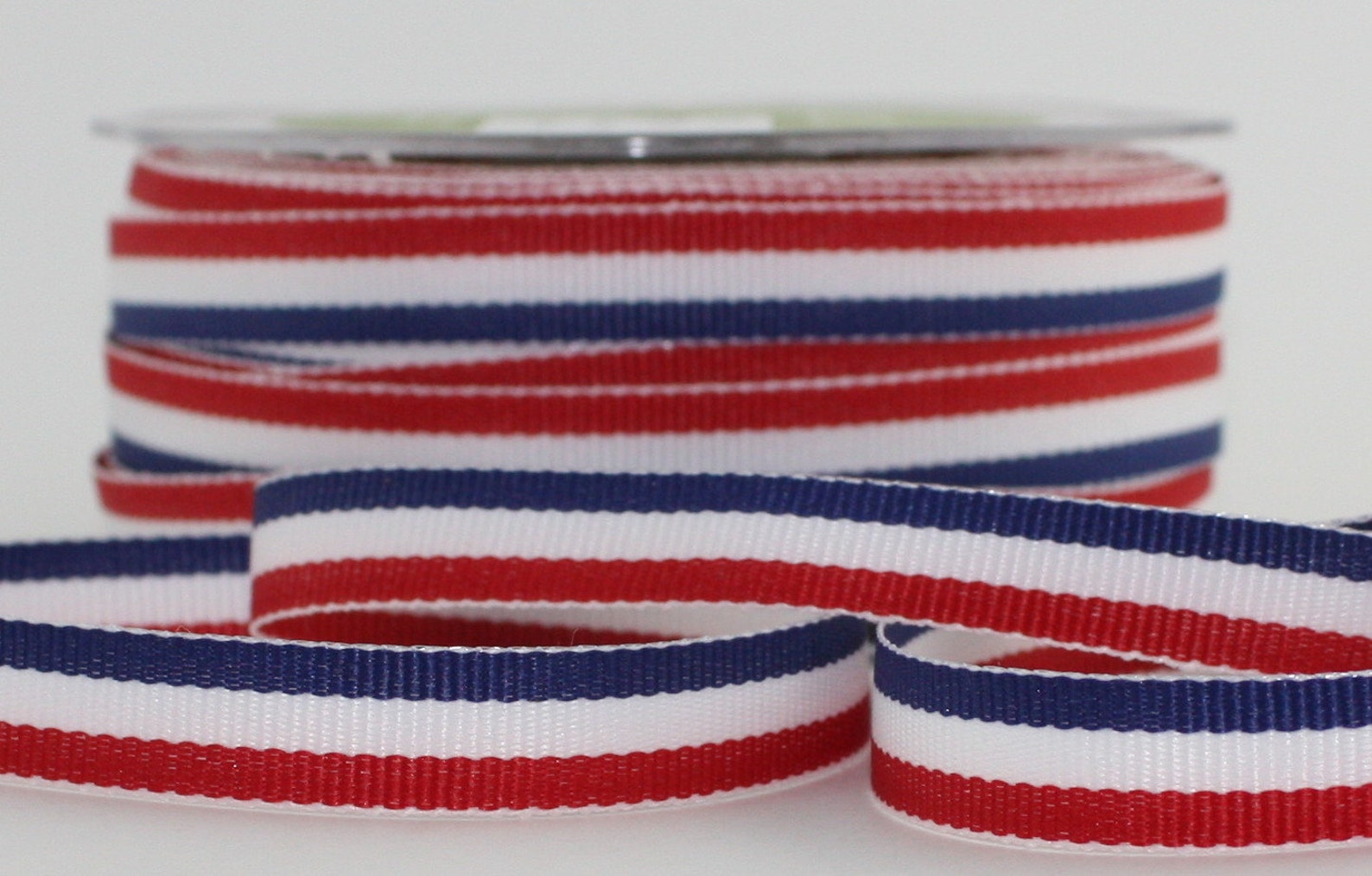 Red White Blue Striped Ribbon 3/8 wide by the yard | Etsy