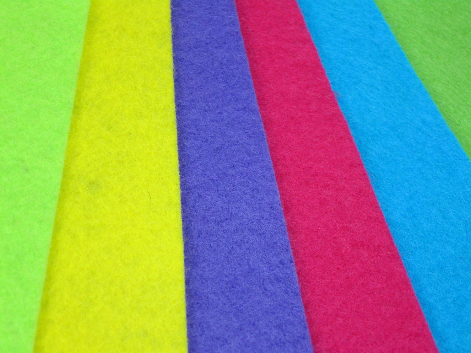 Wool Felt Sheets Bright Hot Colors 6 sheets Wool Blend Felt | Etsy