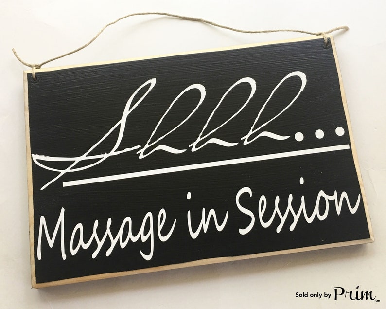 12x8 Shhh Massage In Session Custom Wood Sign Relaxation In Etsy