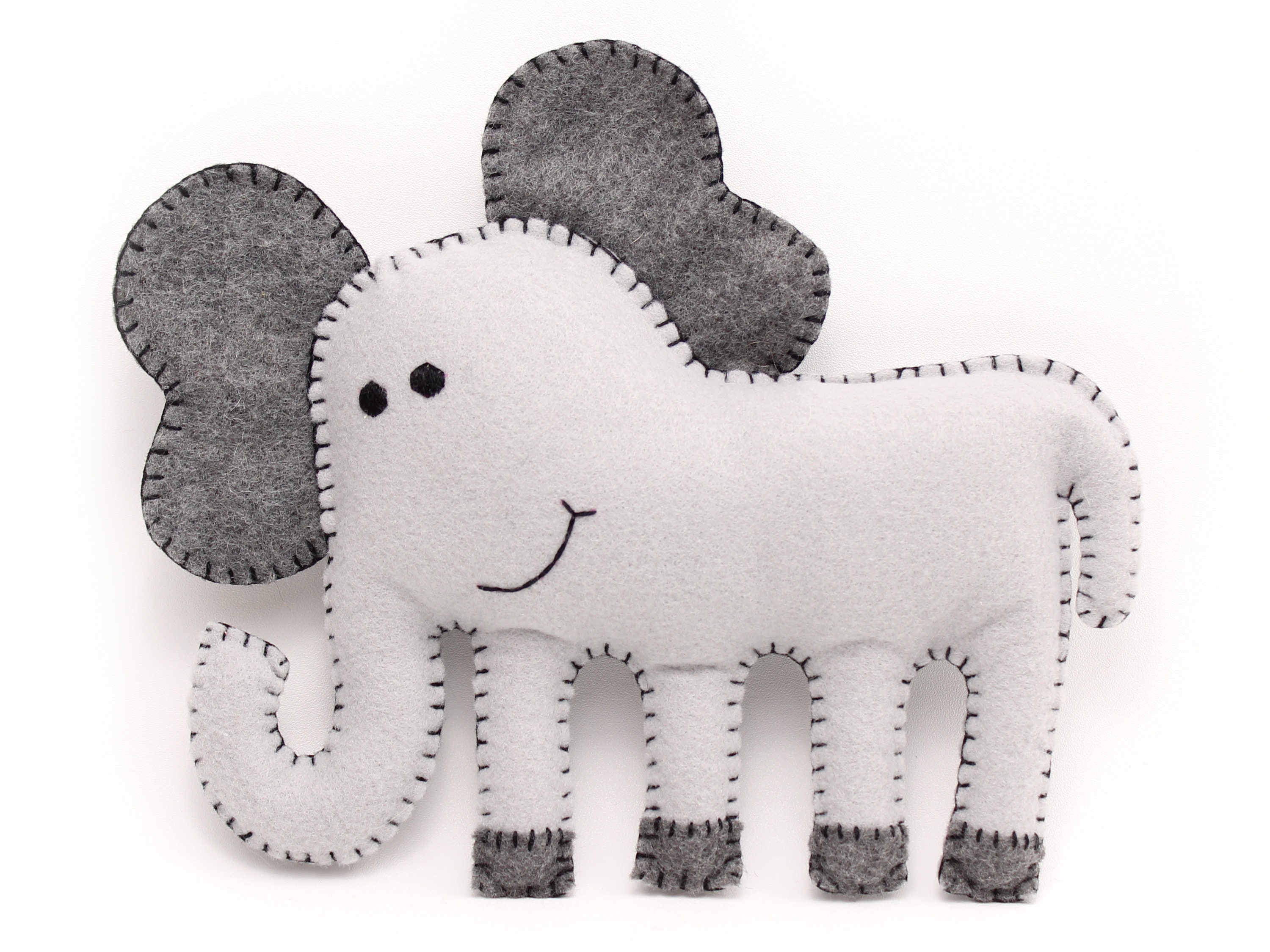 Elephant Sewing Pattern Sew a Felt Elephant by Hand DIY | Etsy