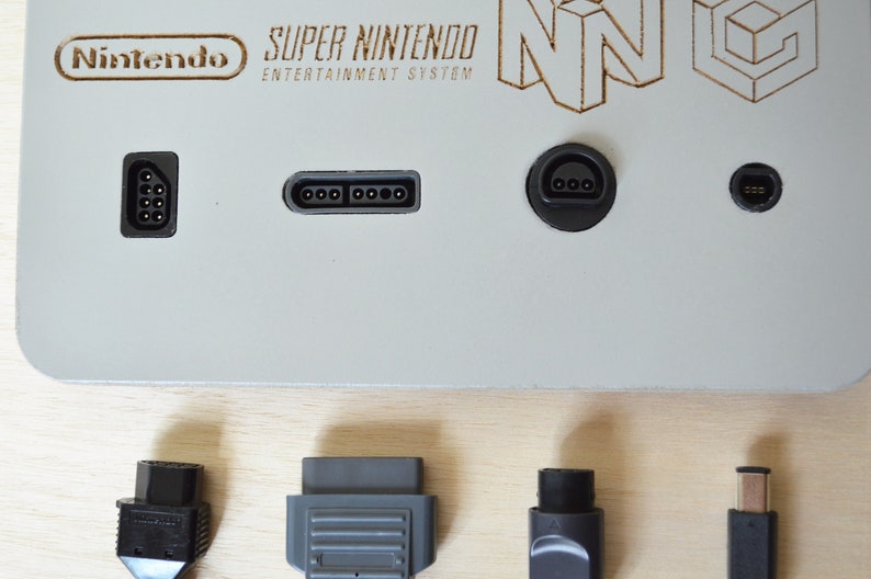 Nintendo Plug Key Chain Holder Organizer NES SNES N64 | Etsy