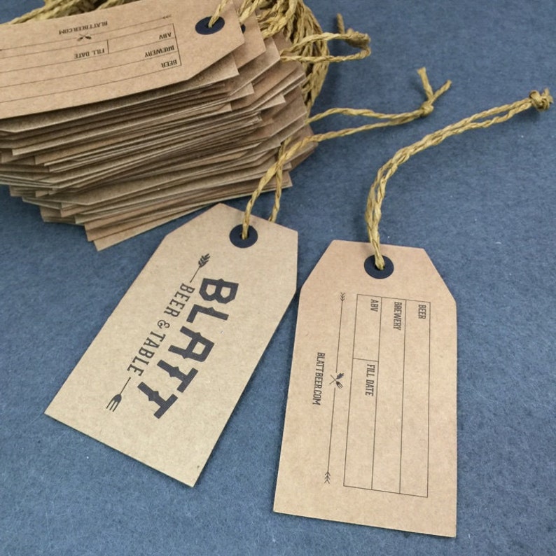 500 custom brown tags kraft hang tags brown tags custom | Etsy