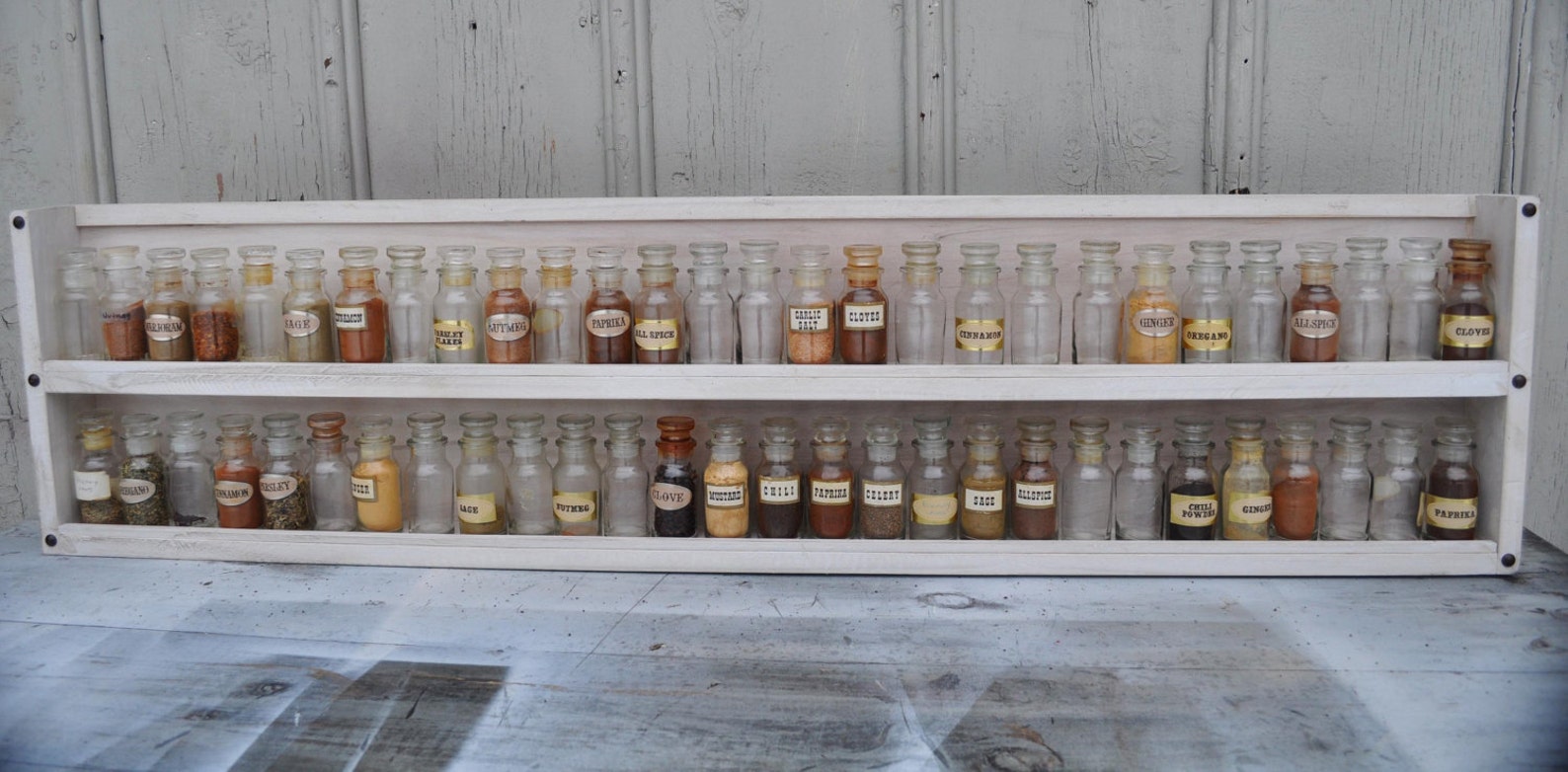 Spice Rack Kitchen Display Extra Long Storage and | Etsy