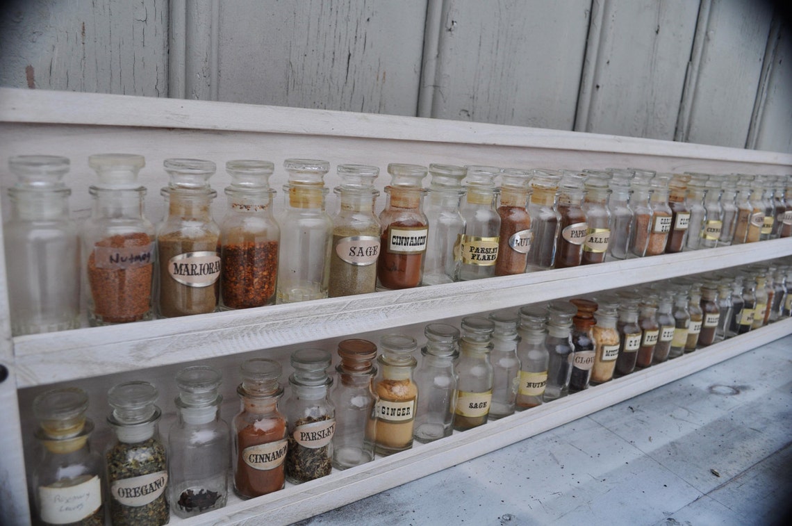Spice Rack Kitchen Display Extra Long Storage and | Etsy