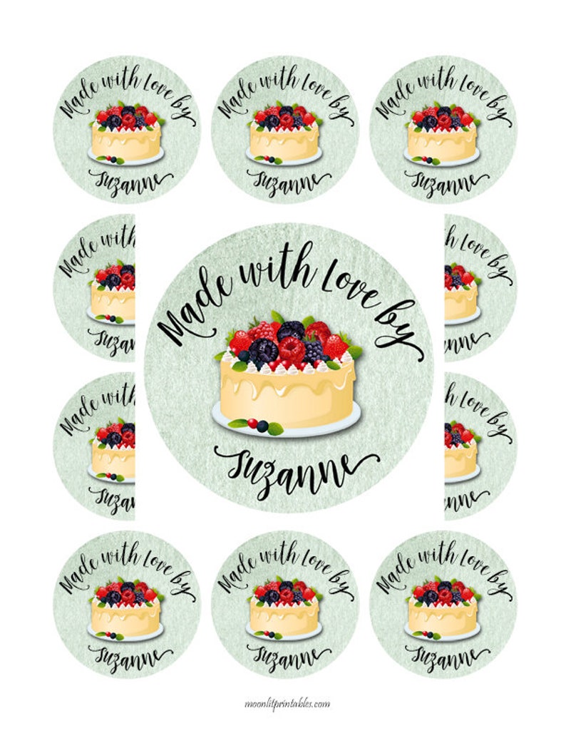 Bakery Box Sticker Personalized Baking Sticker Baking | Etsy