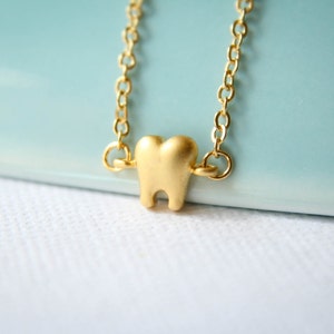 Tooth Necklace Available in Silver or Gold | Etsy