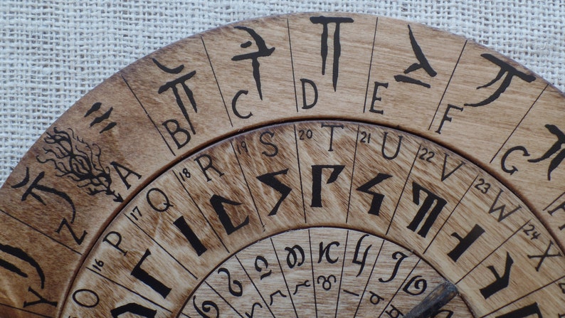 Cipher Wheel Cypher Wheel Dwarven Dwarvish Devek Elvin | Etsy