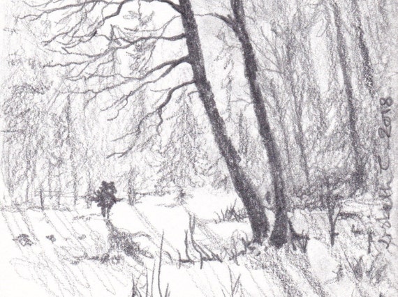 Vinterscenetegningertilfarvelaegning