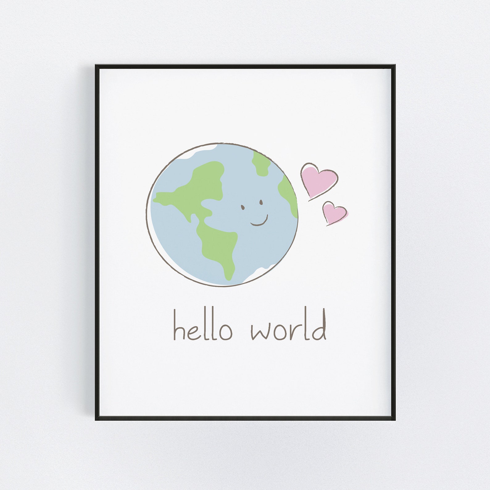 Hello World Printable Hello World Art Print Hello World | Etsy